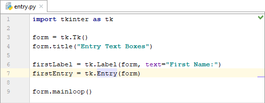 Free Python Course Tkinter Text Entry